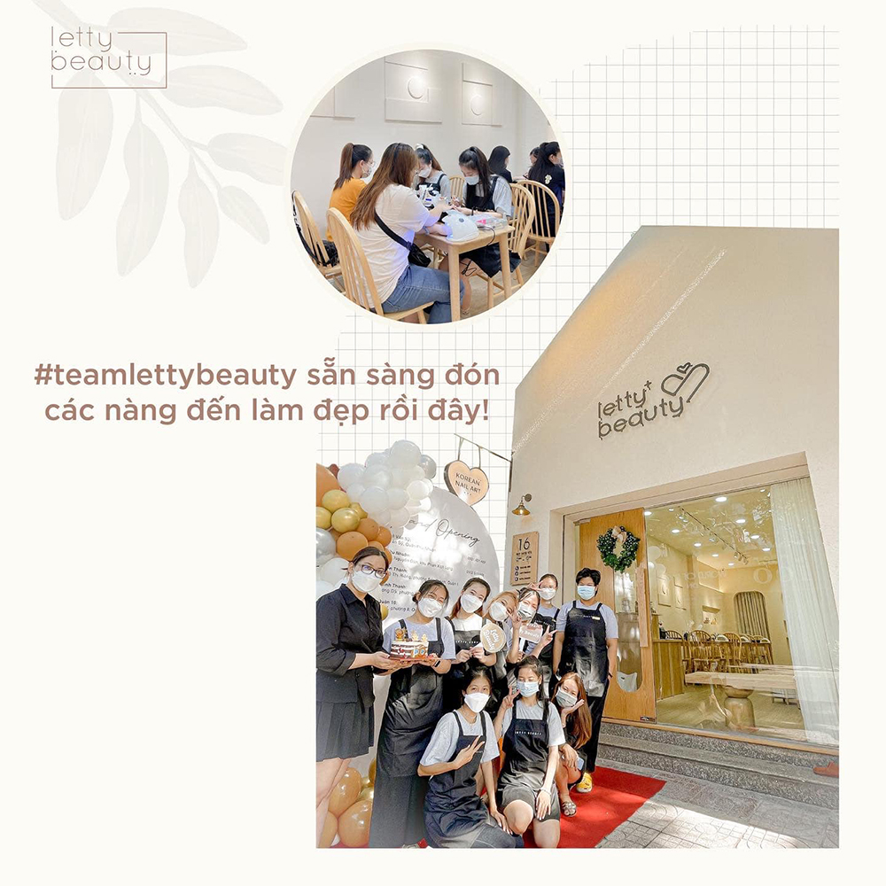 Tạp dề tiệm nail & học viện Letty Beauty